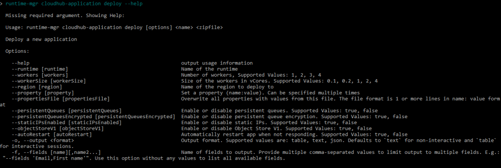 Deploy Applications to Runtime Manager using Anypoint CLI Deploy Applications to Runtime Manager using Anypoint CLI